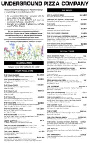 Menu – Underground Pizza CO.